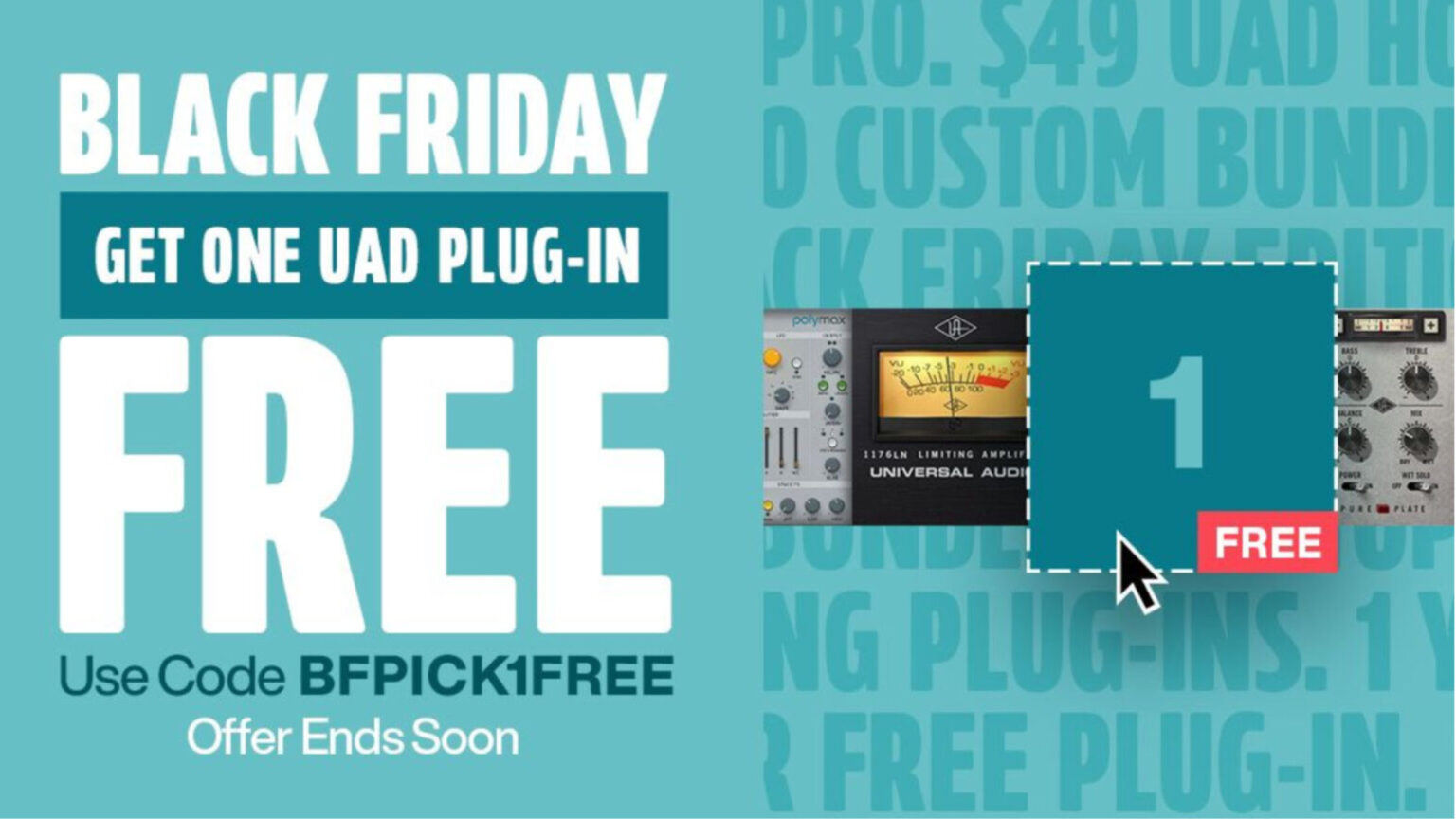 UAD Giveaway, get a free Universal Audio plugin this Black Friday/Cyber Monday